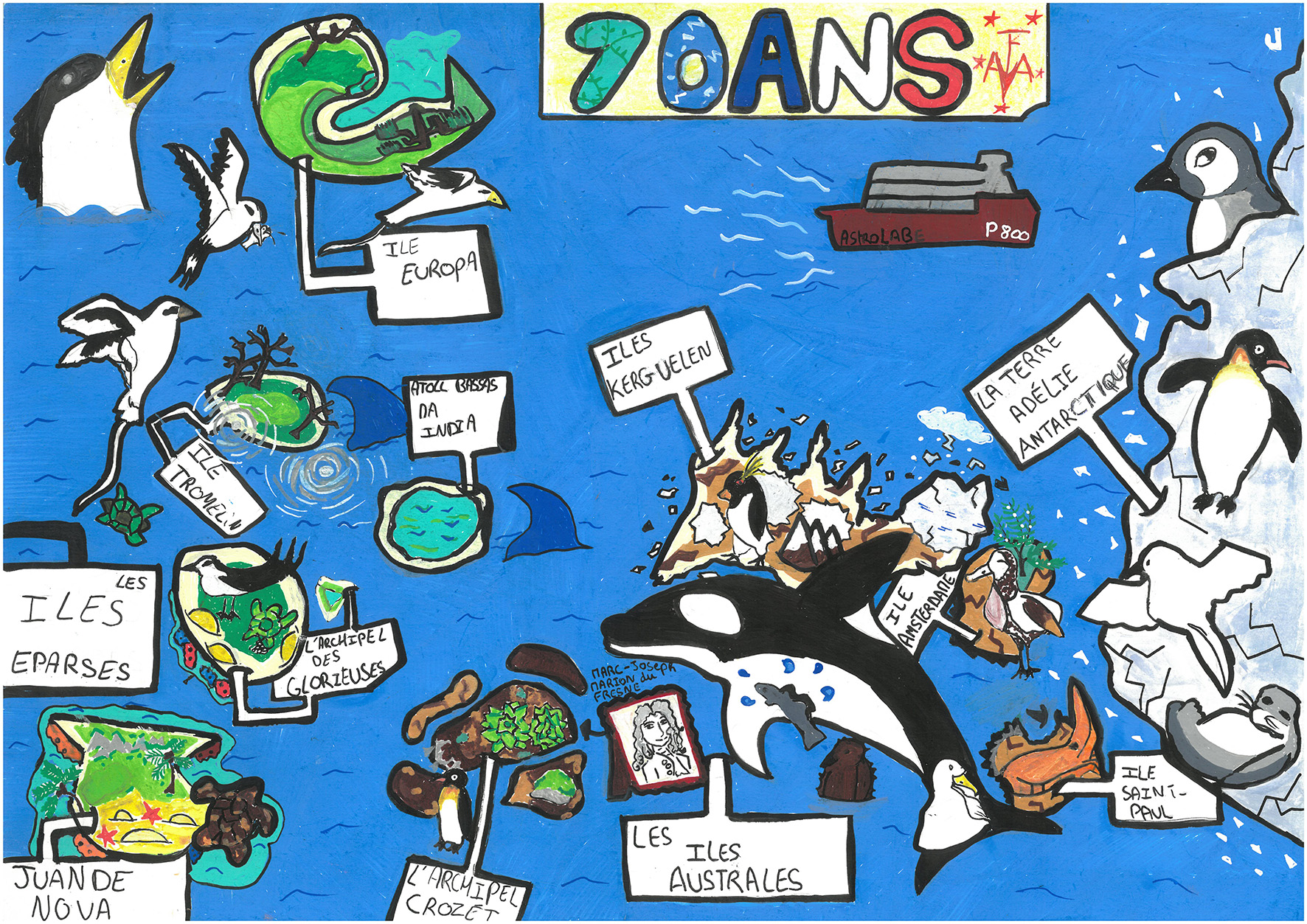 Un grand bravo aux gagnants du concours de dessins consacré aux 70 ans ...